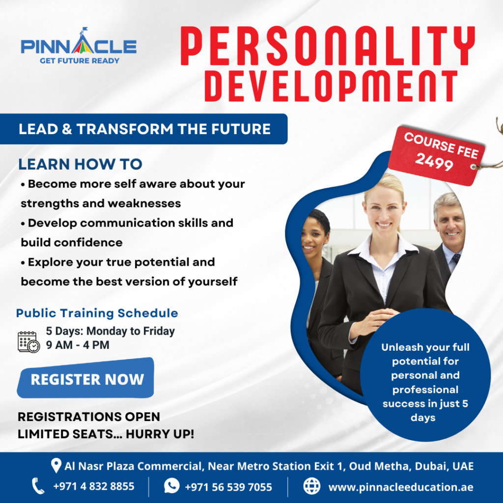 Best Personality Development Training For Adults in Dubai | PINNACLE