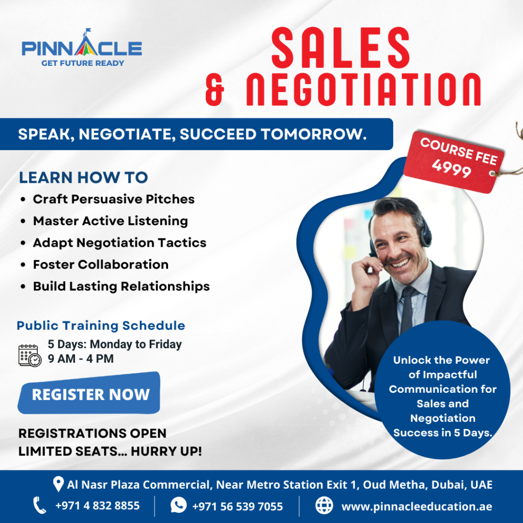 Sales and Negotiation Training in Dubai, UAE